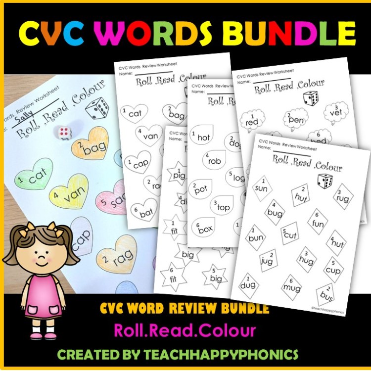 CVC Words Printable – Teach Happy Kids